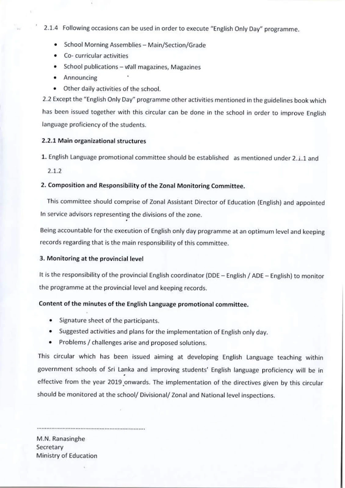 English Only Day - English - Teacher