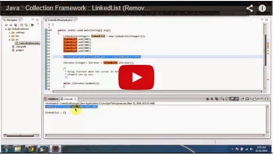 Java Ee Java Collection Framework Linkedlist Remove