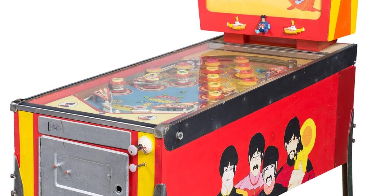 Vintage Beatles "Yellow Submarine" pinball machine