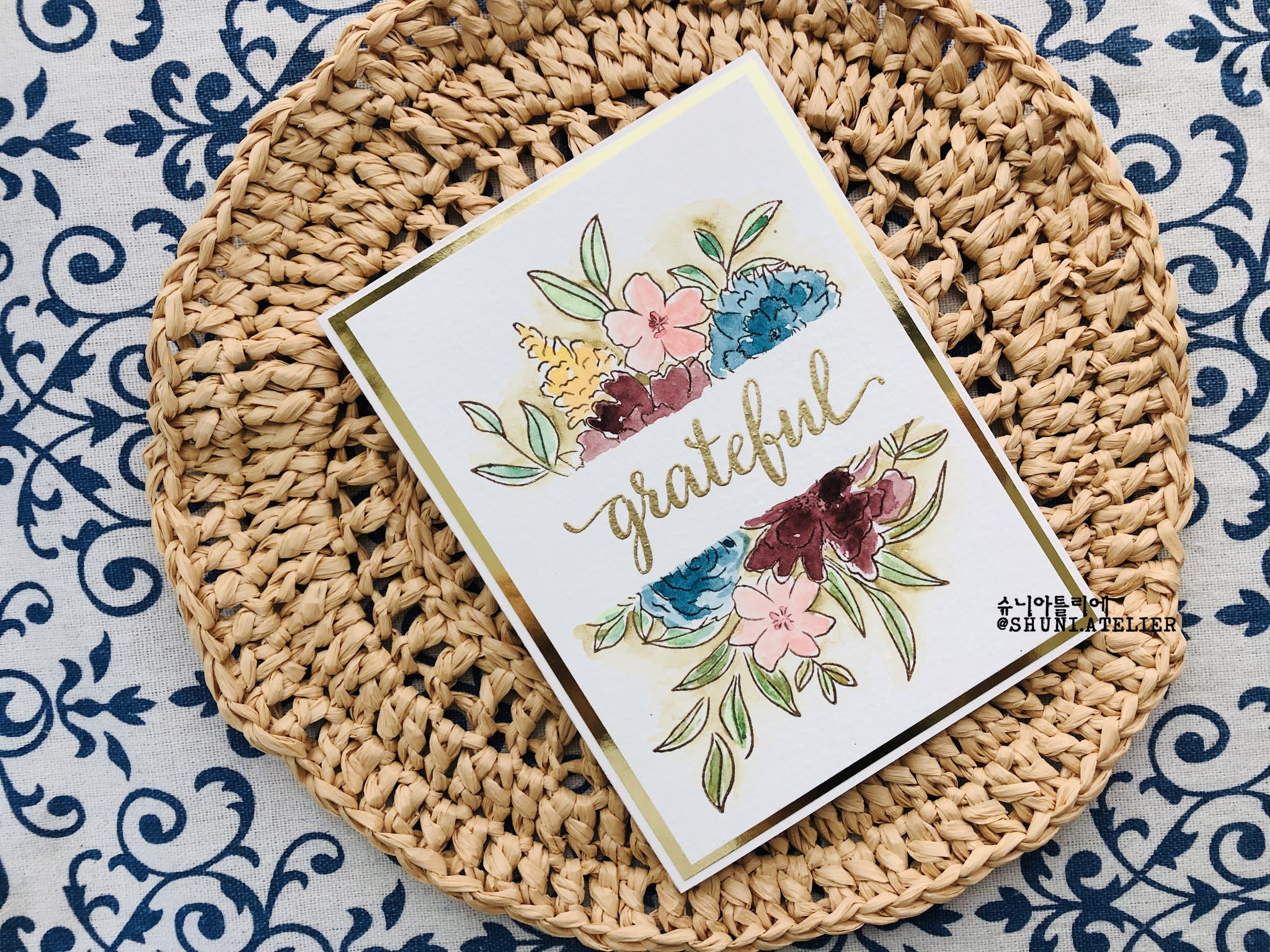 Floral cluster card