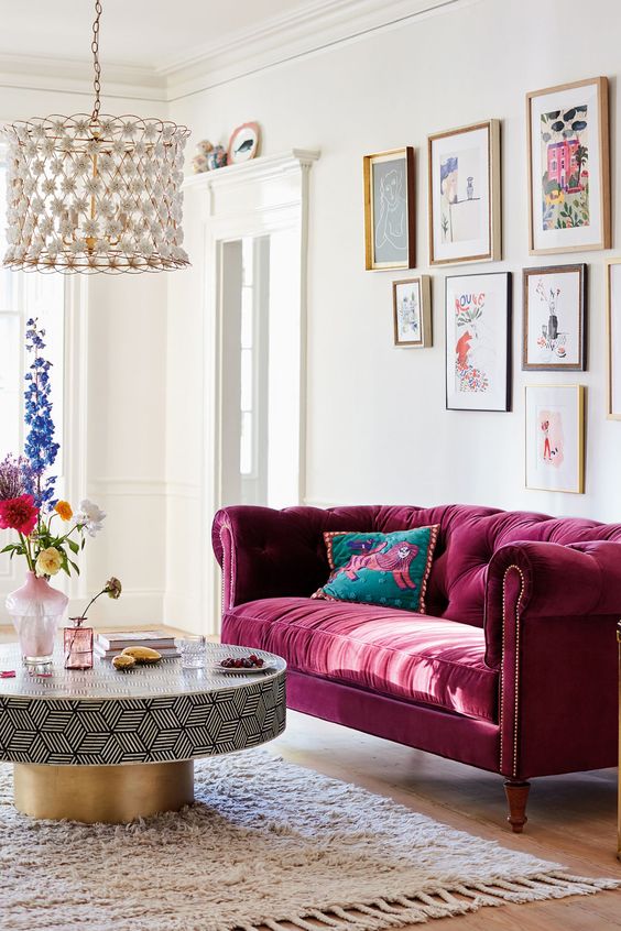 Eye For Design: Burgundy Colored Interiors, On Trend and Beautiful