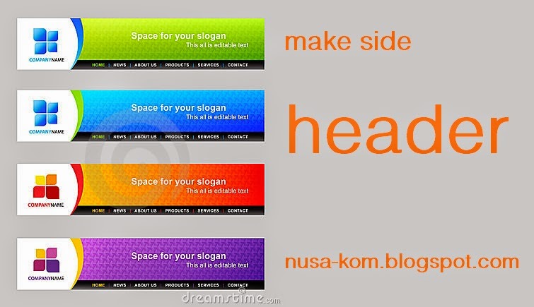 membuat header berada disamping - NUSA KOM