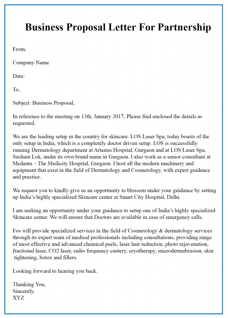 Business Collaboration Letter Template ~ Resume Letter