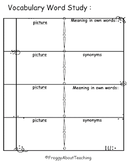 FROGGY ABOUT TEACHING : 2nd grade Vocabulary Word Study