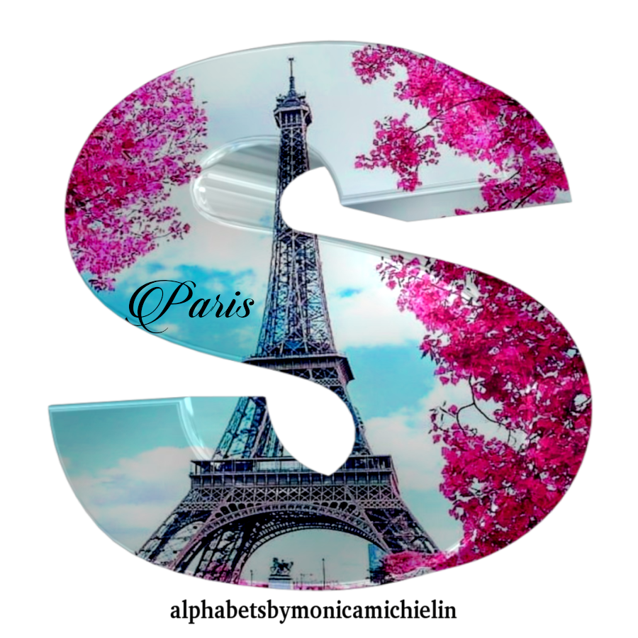 M. Michielin Alphabets: PARIS CITY EIFFEL TOWER FRANCE ALPHABET