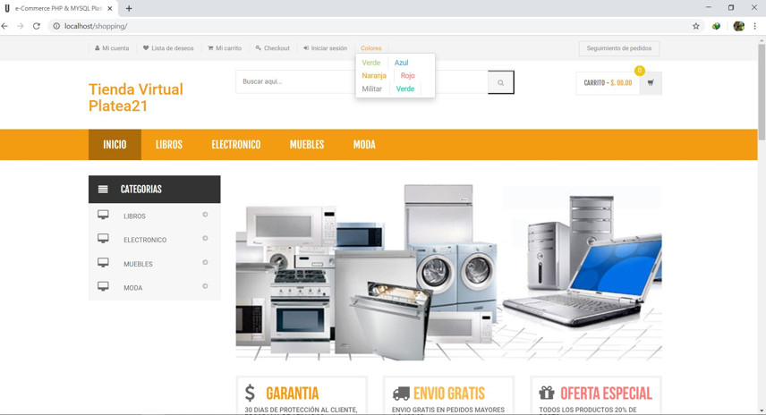 Tienda Virtual e-Commerce - Código php & MySql - Platea21 Tienda Virtual e-Commerce - Código php & MySql - Platea21
