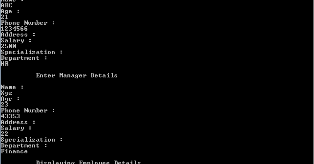 Create a class named 'Member' having the following members: Data ... Create a class named 'Member' having the following members: Data ...