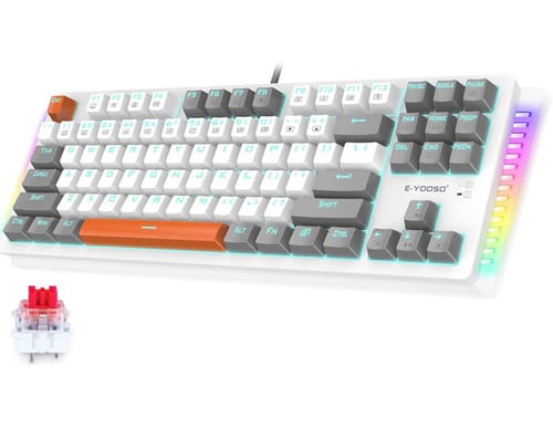Review E-YOOSO Red Switches Hot Swappable Wired Gaming Keyboard
