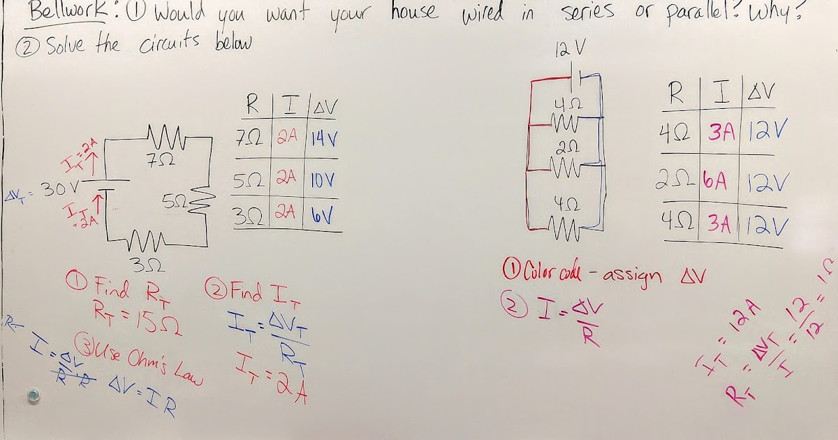 Volkening's Physics Classes: Solving Series and Parallel Circuits