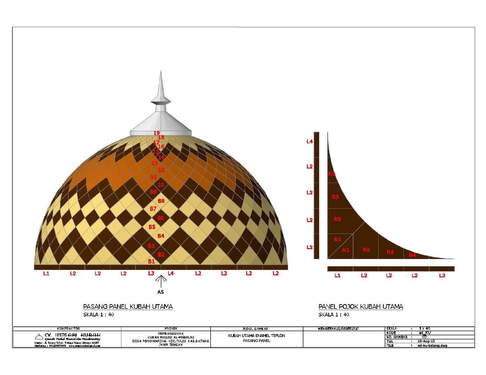 Gambar Atap Kubah Enamel | KONTRAKTOR ATAP KUBAH MASJID MOTIF