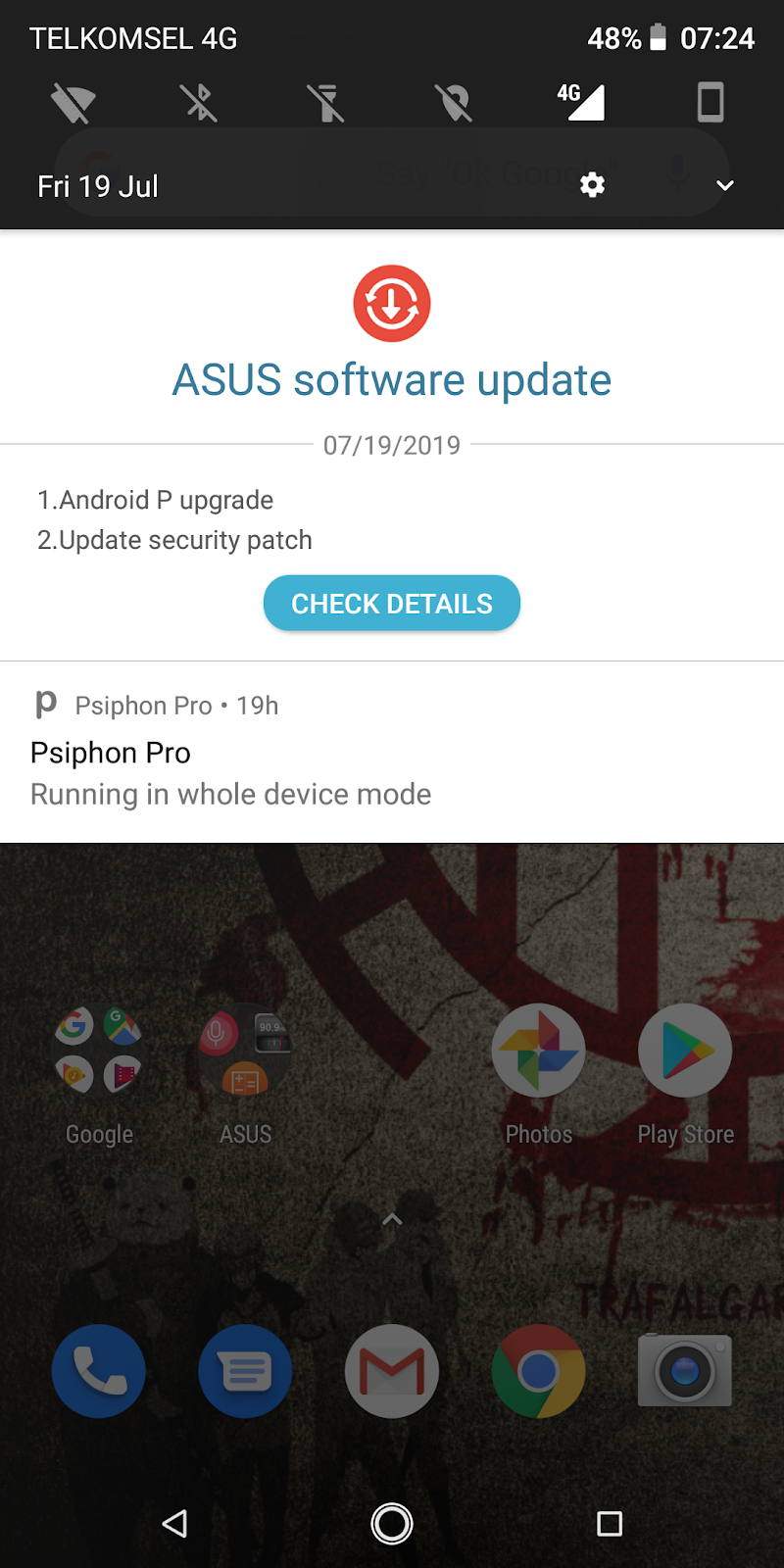 Cara menghilangkan notifikasi Asus software update - KurabaOtaku