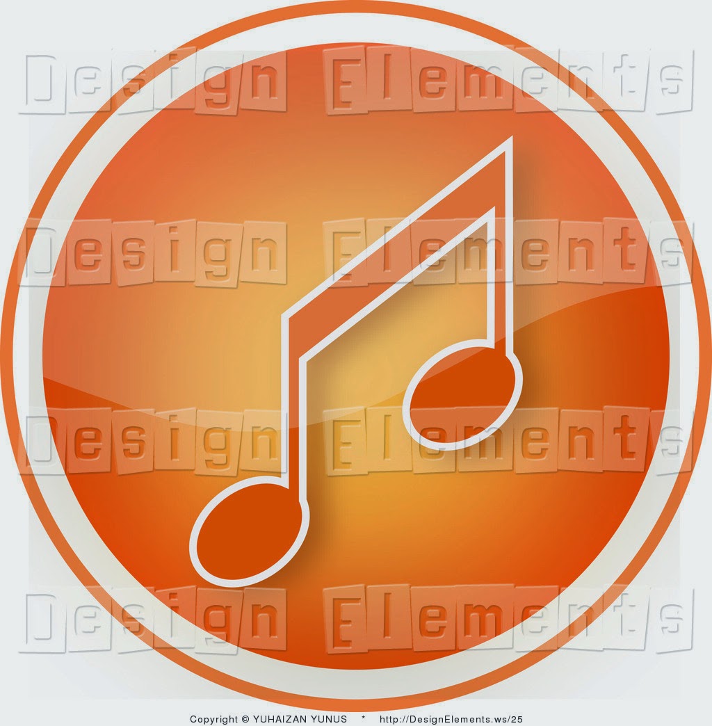 royalty free stock images: Clipart White Ring Around Orange Music Note ...
