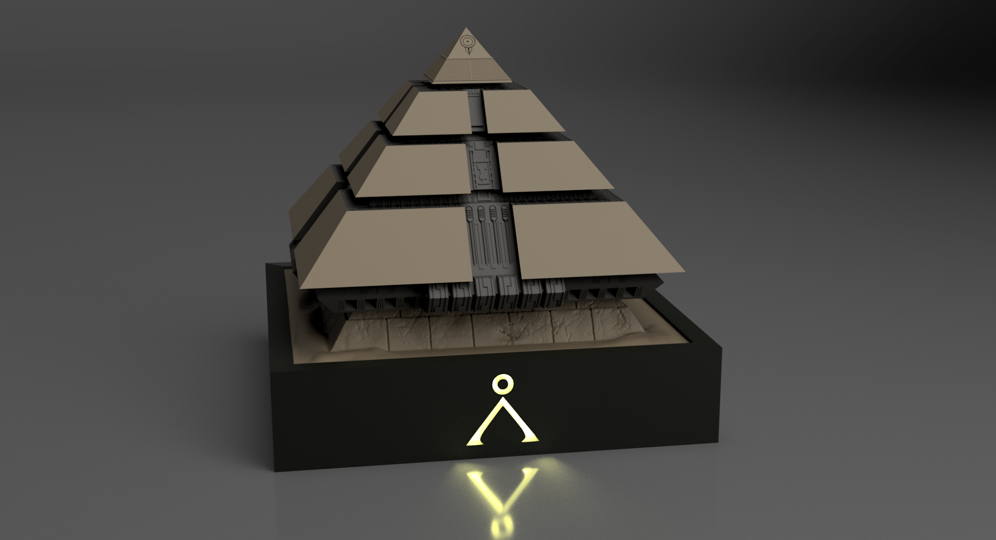 Stargate Pyramid 3D print model | The3Dprinting 3D print Dioramas ...