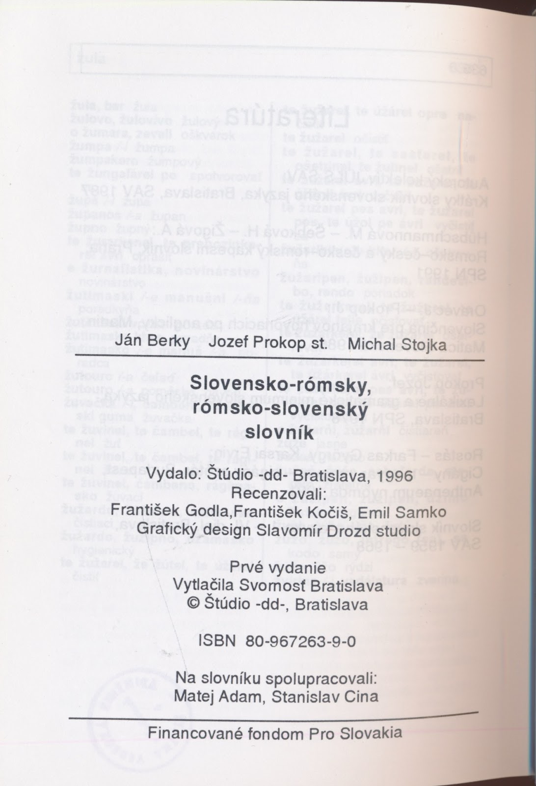 antikvariát STARÉ DOBRÉ: BERKY, JÁN - SLOVENSKO-RÓMSKY RÓMSKO-SLOVENSKÝ ...