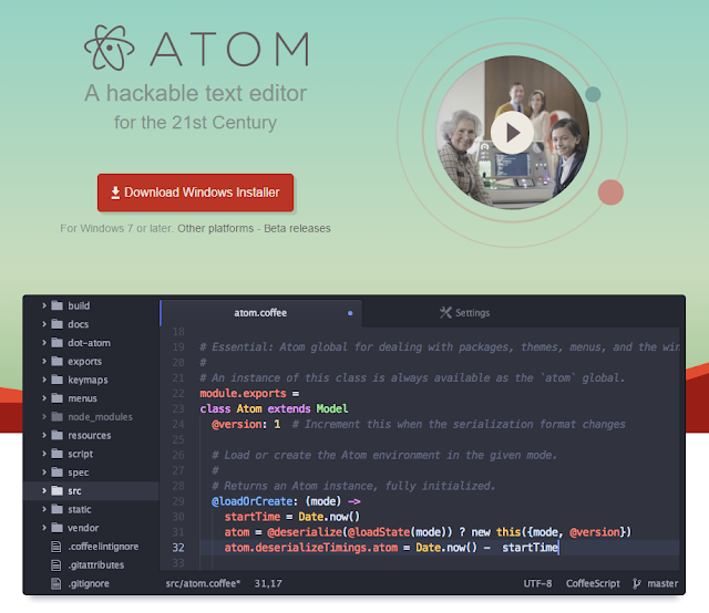 Free download ATOM text editor - Hakko Blog's