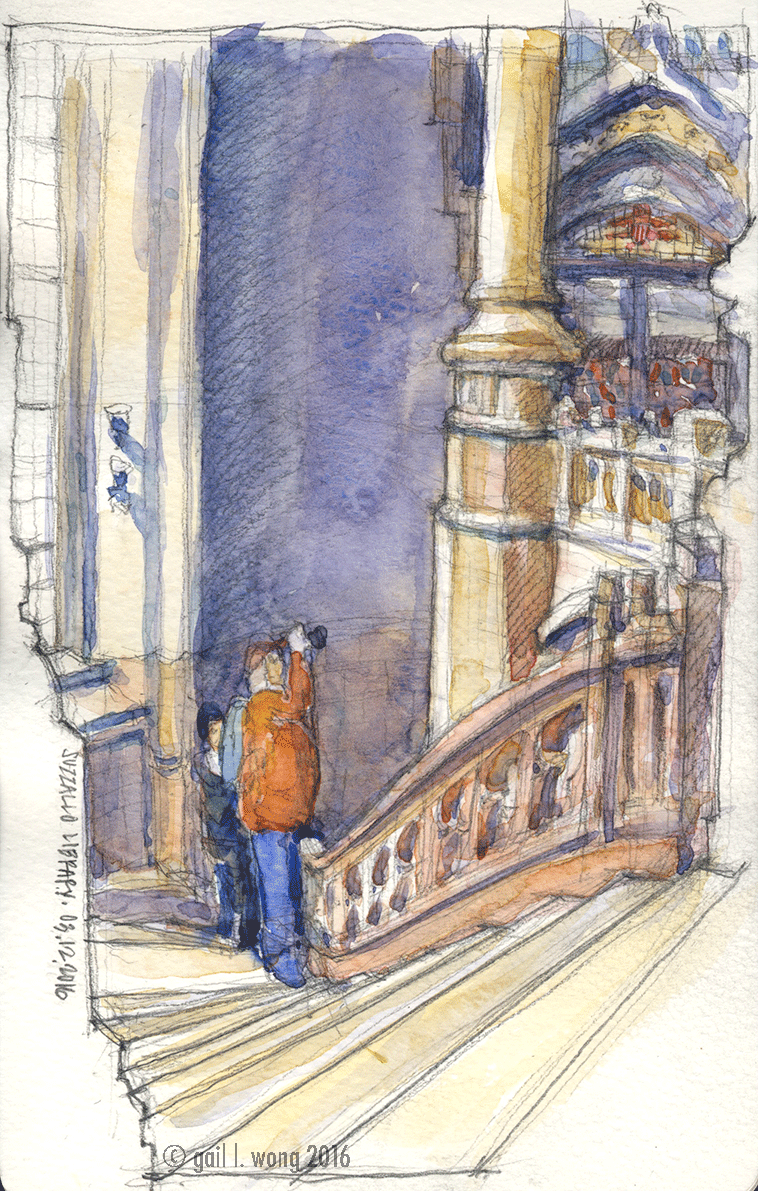 GLWSKETCHWORKS: Sketching the Grand Staircase at Suzzallo Library