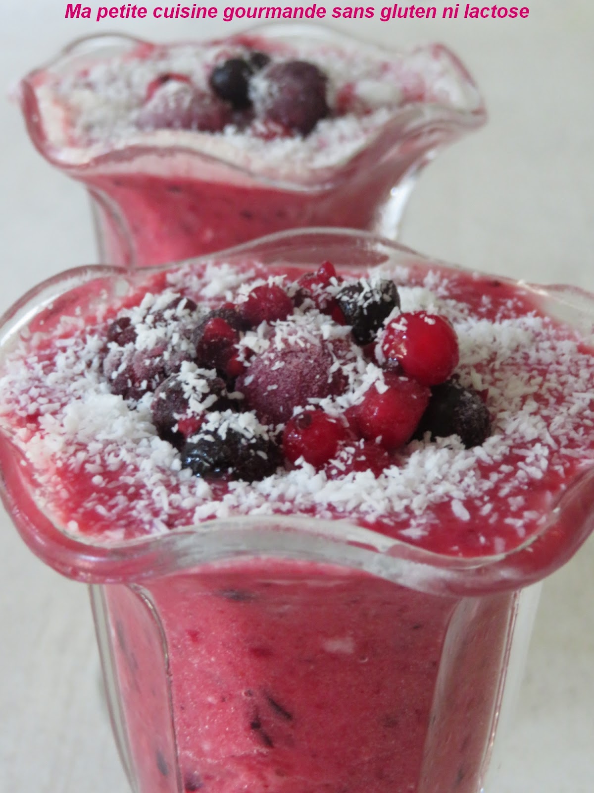 Crème glacée aux fruits rouges express et sans lactose - Ma petite ...