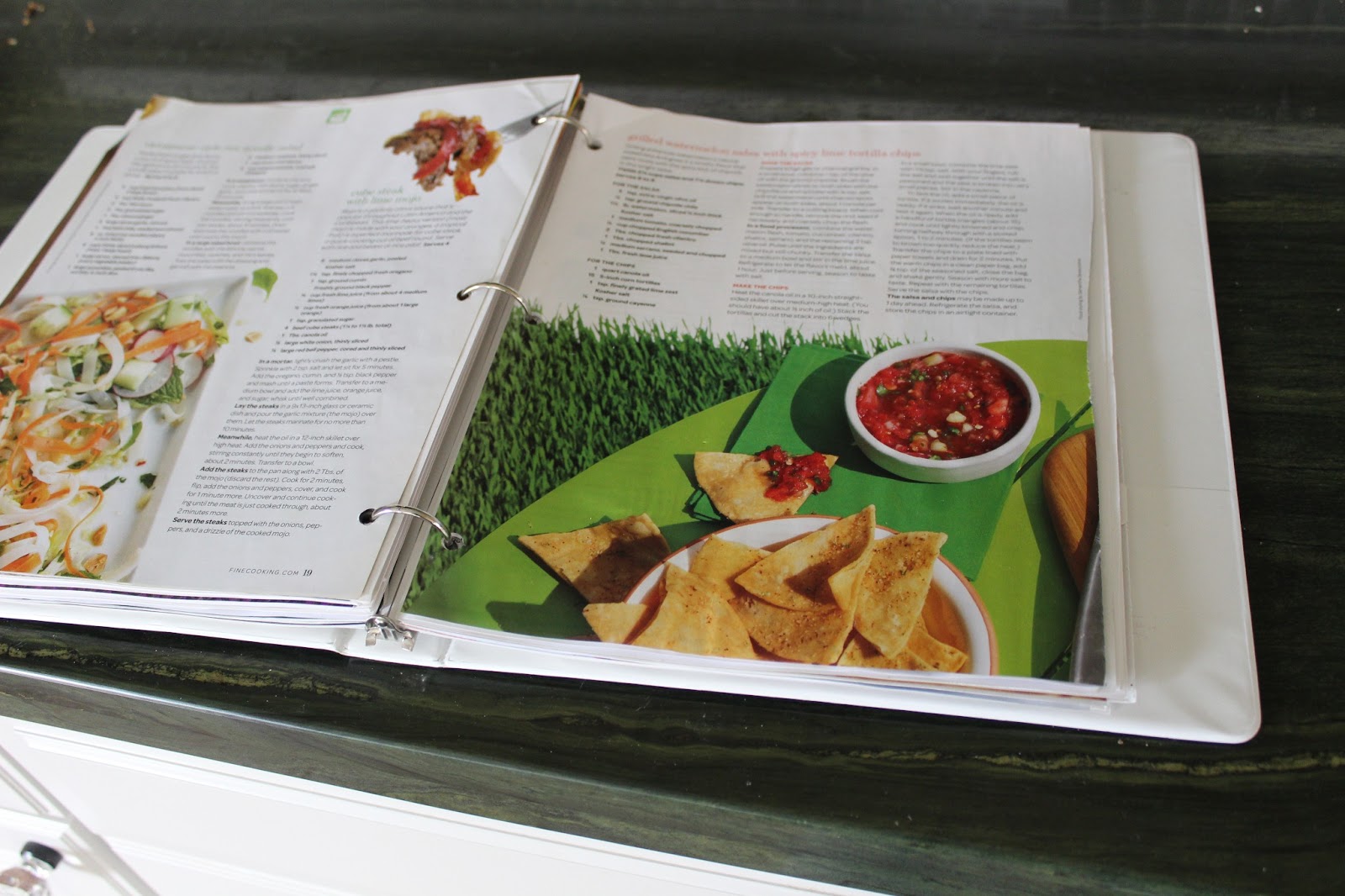 Recipe Tear Sheet Cookbook