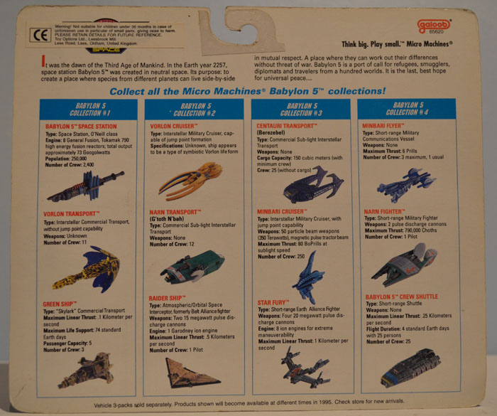 MOONBASE CENTRAL: BABYLON 5 MICRO MACHINES