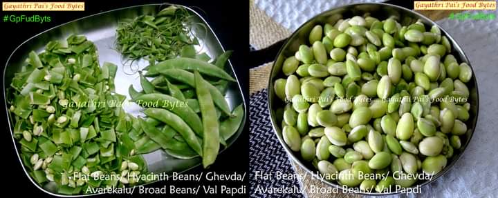 Gayathri Pai's Food Bytes: Flat Beans/ Hyacinth Beans/ Ghevda ...