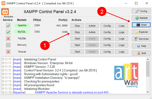 วิธี Update XAMPP ให้เป็นเวอร์ชั่นปัจจุบัน