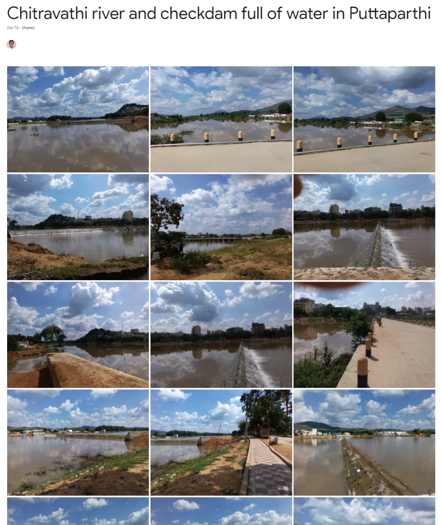 Pic album: Chitravathi river and check dam full of water in Puttaparthi