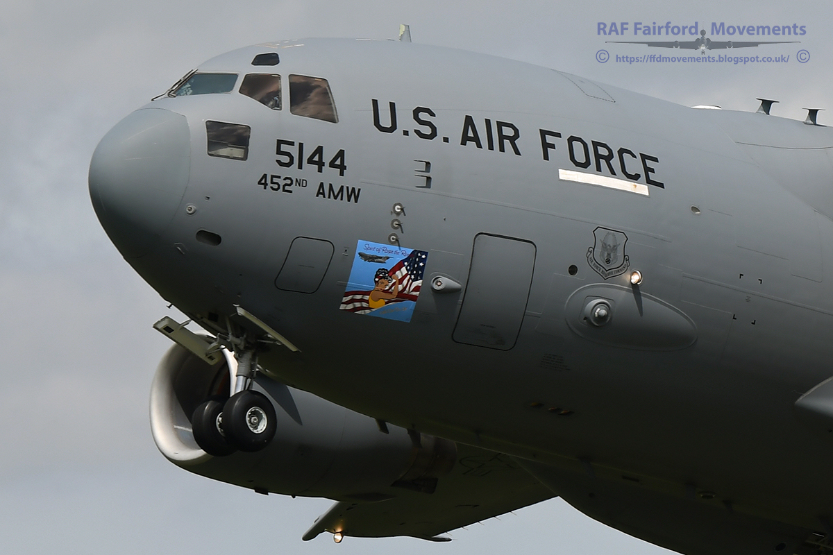 RAF Fairford Movements: Monday 14th June 2021