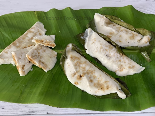 Shobha's Food Mazaa: ENDURI PITHA / SWEET STEAMED PANCAKES OR DUMPLINGS