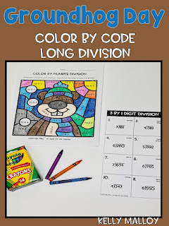 An Apple For The Teacher: Groundhog Day Color by Number Coloring Pages