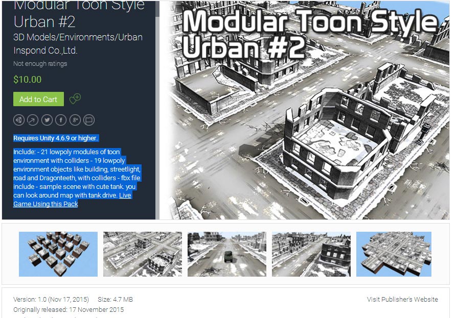 Unity 3D Models Environments Urban