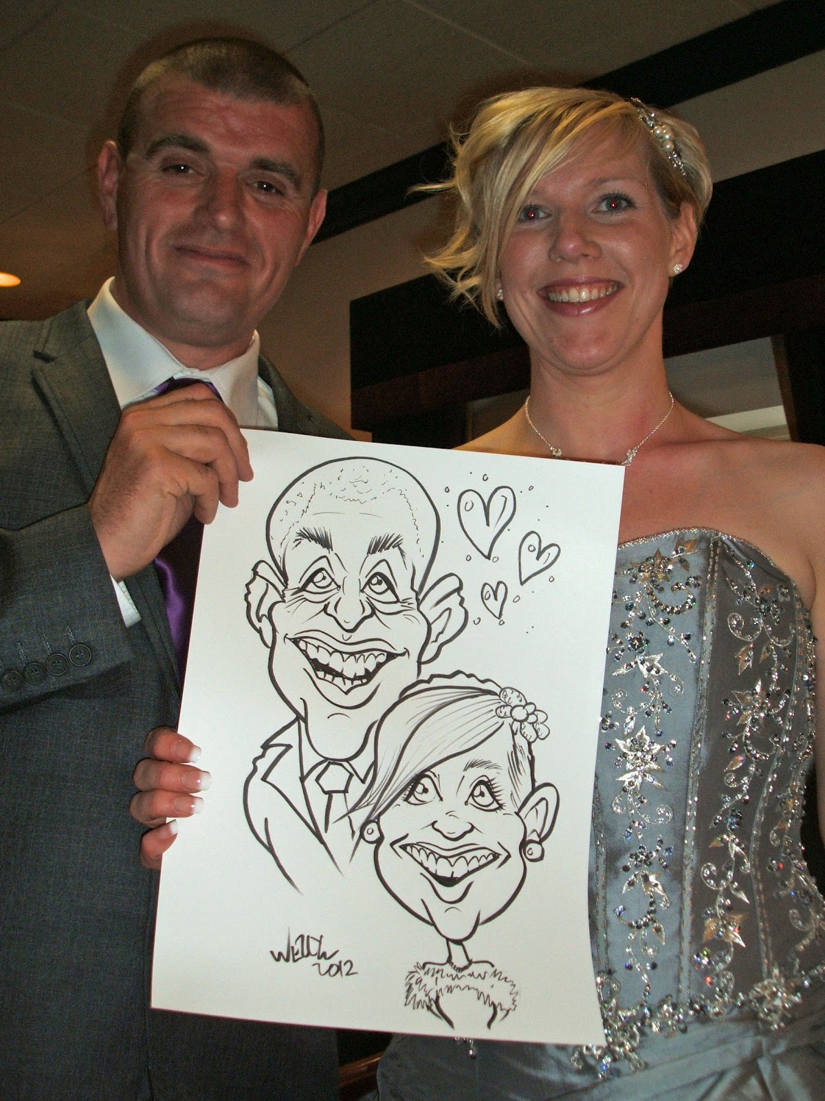 Welly's Caricatures And Cartoons: Julie and Darren's Wedding, The ...