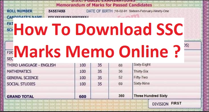 How to download SSC Marks Duplicate Memo / 10th class Certificate online