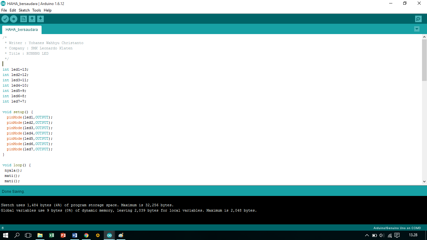 Membuat Running Led Dengan Arduino Do It Yourself