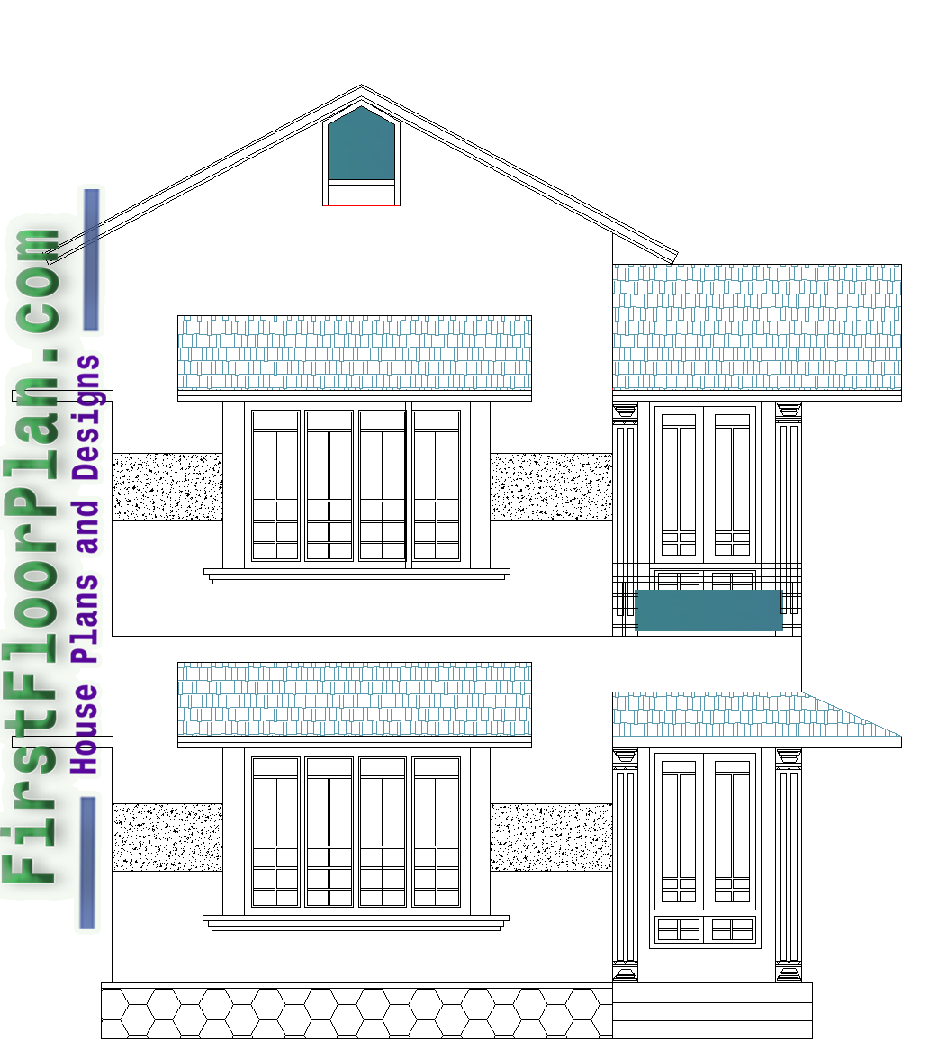 Simple Two Story Building Plans and Designs | 550 Sq Ft - First Floor ...