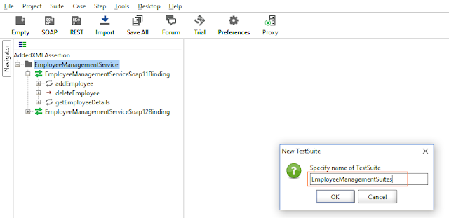 Testing-techie007: How to create new TestSuite, TestCase and TestStep?