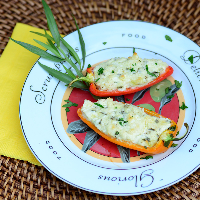 Savoring Time in the Kitchen: Cheese and Herb-Stuffed Mini Bell Peppers ...