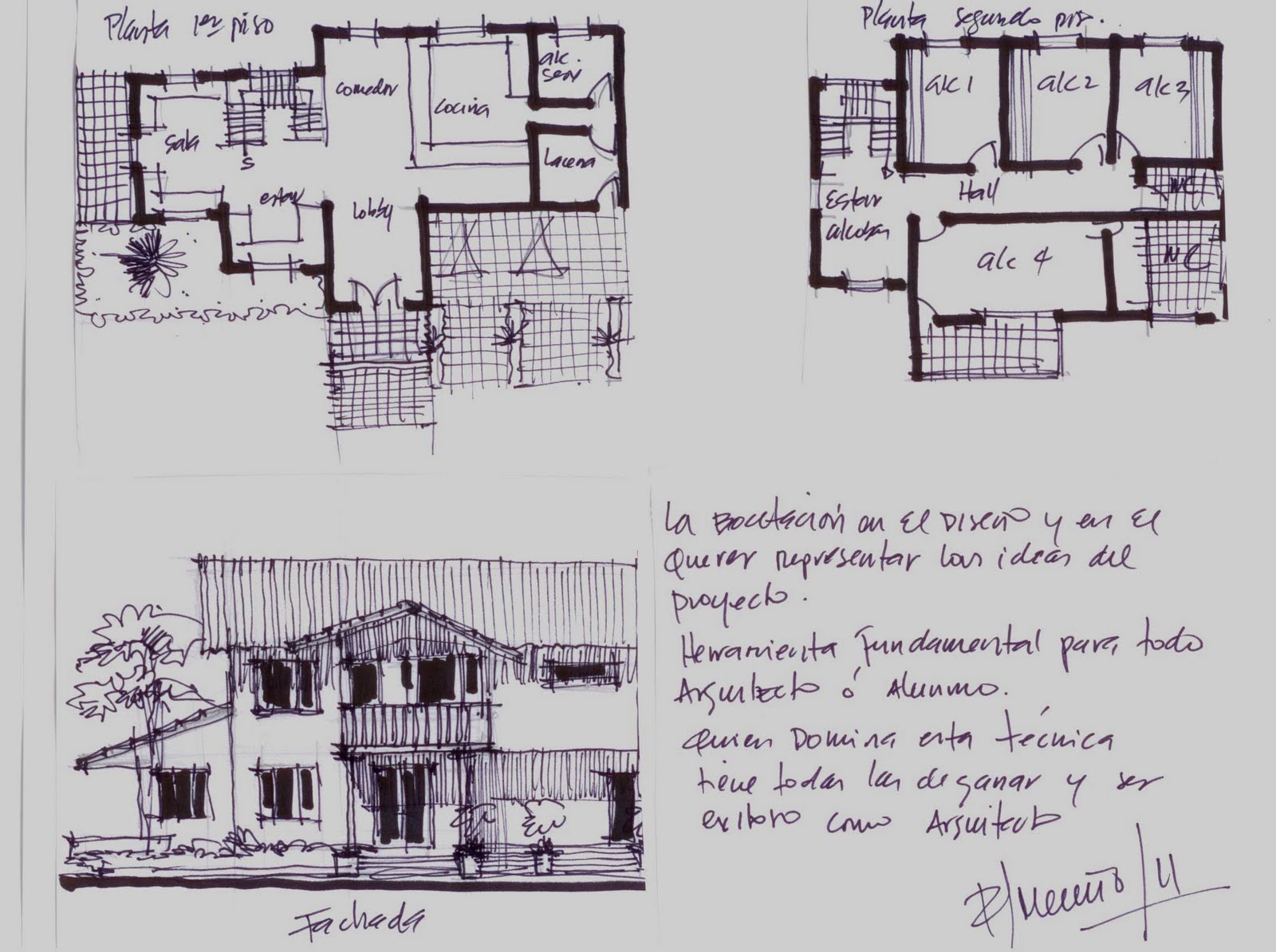 BOCETOS ARQUITECTONICOS