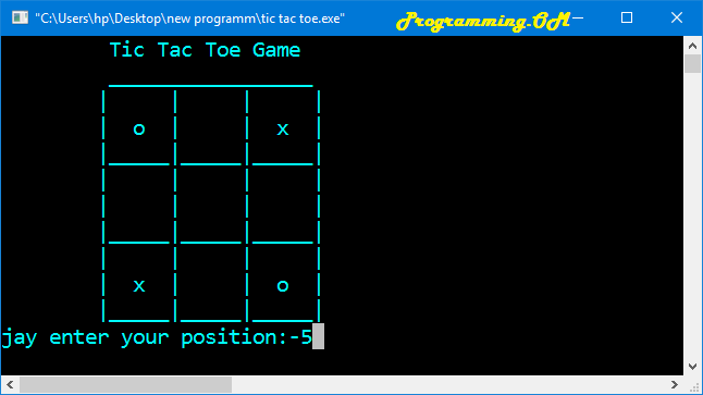 Tic Tac Toe Game Program In C Language