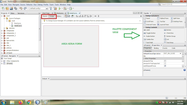 STRUKTUR KONTROL USER INTERFACE NETBEANS