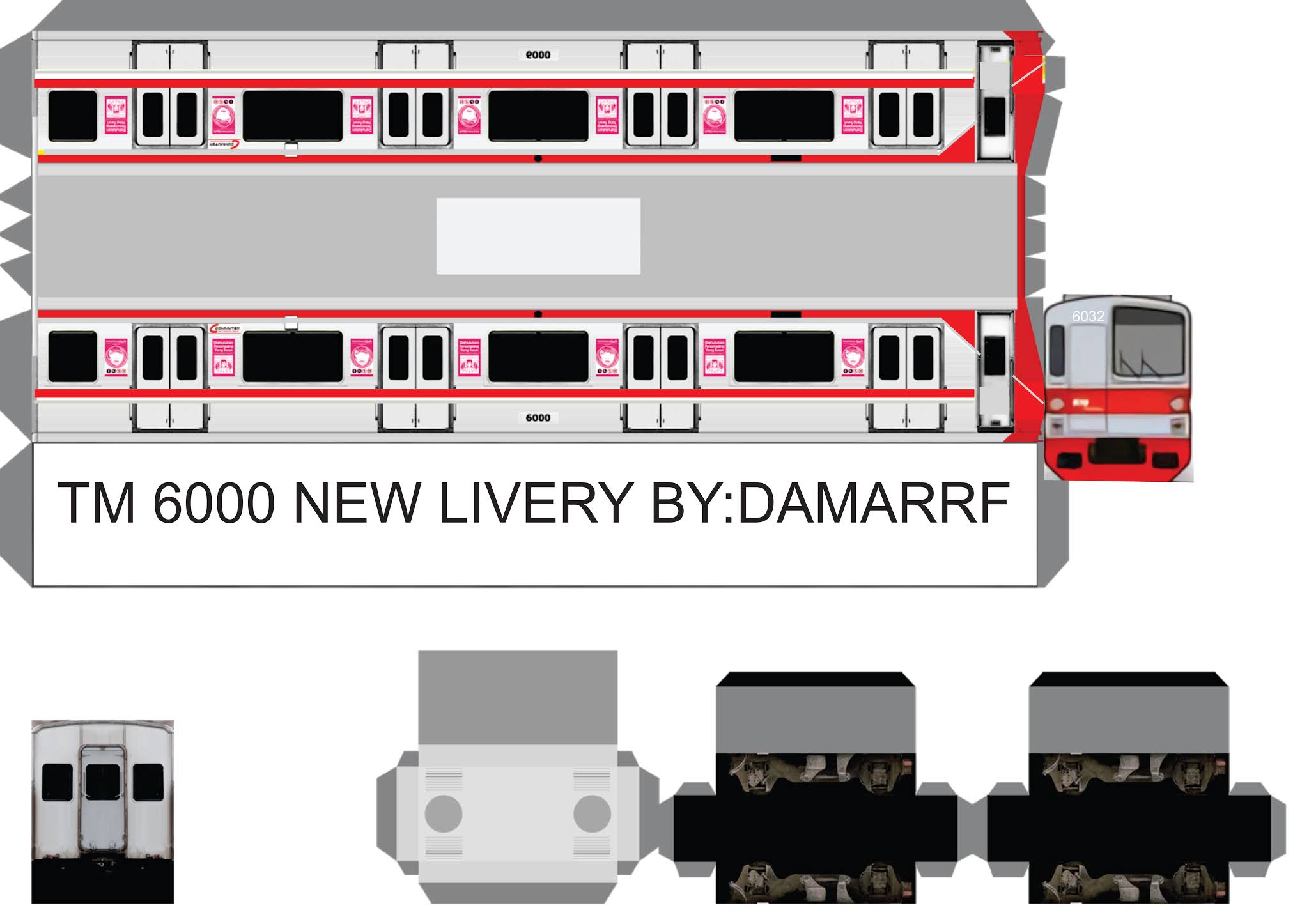 papercraft krl indonesia by damar papercraft