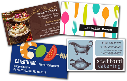 Shop Business Cards: Food Catering Business Cards