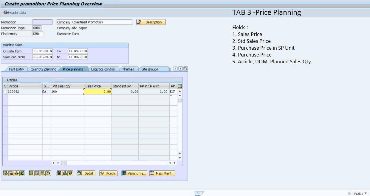 SAP IS RETAIL Promotion Creation