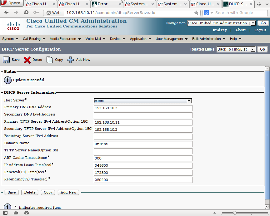 Just another network blog: Настройка CUCM. Часть 1. DHCP-сервер