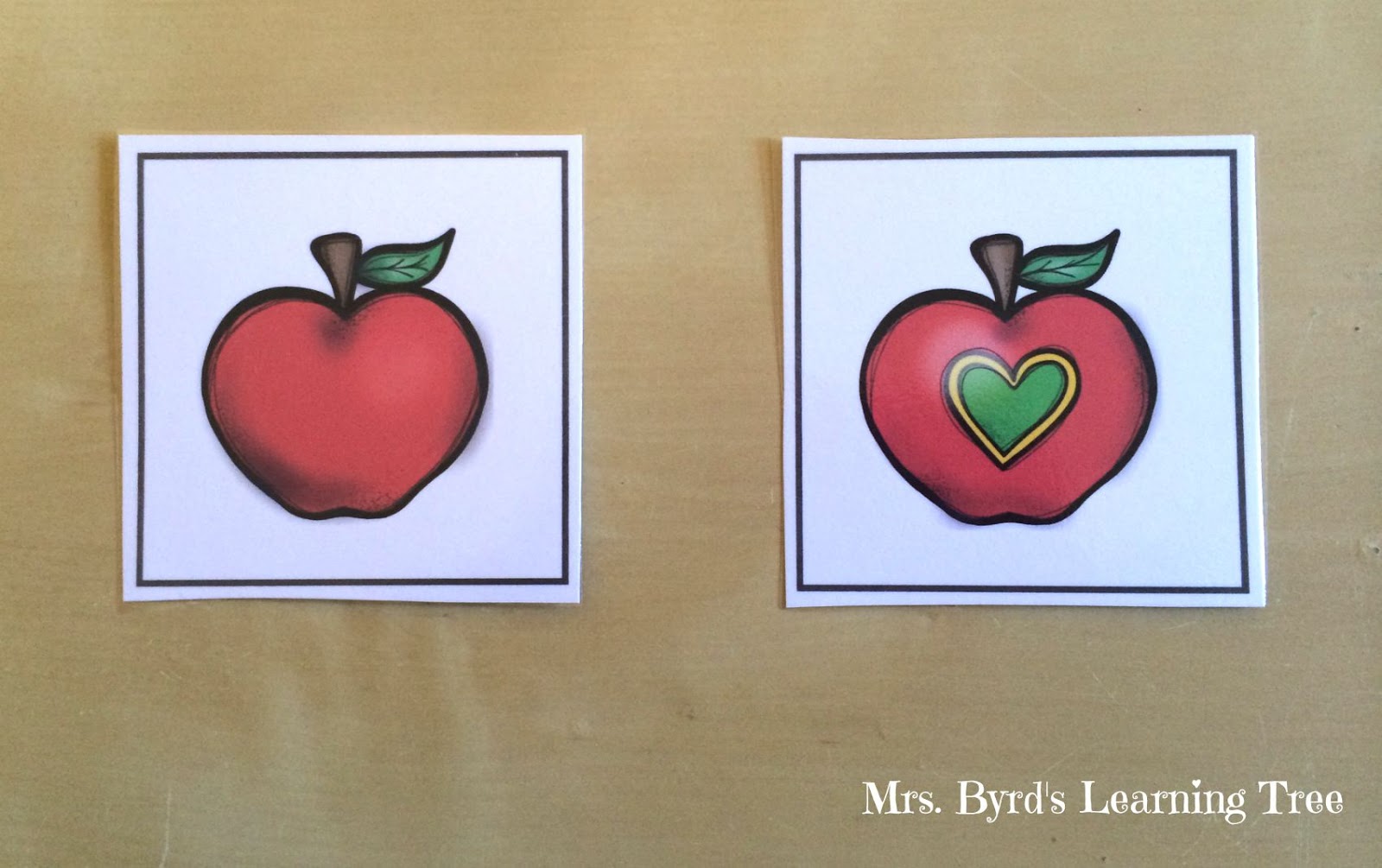 Mrs. Byrd's Learning Tree: Apple Attribute Cards