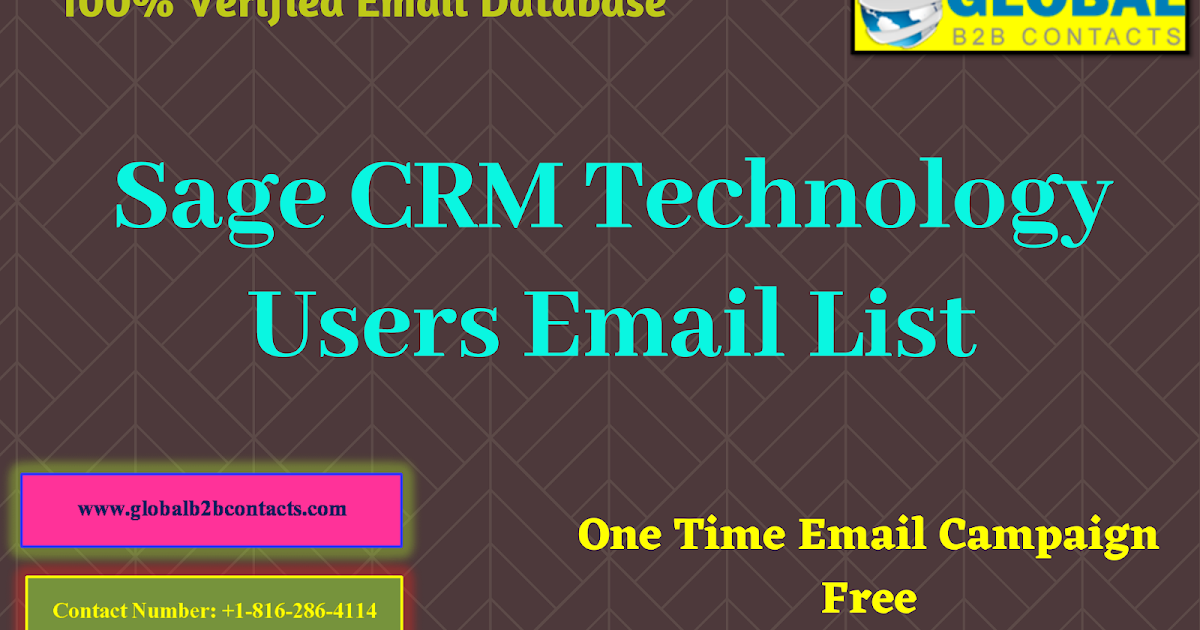 Sage CRM Technology Users Email List