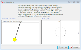 Py In My Eye: Tkinter Pendulum Demo