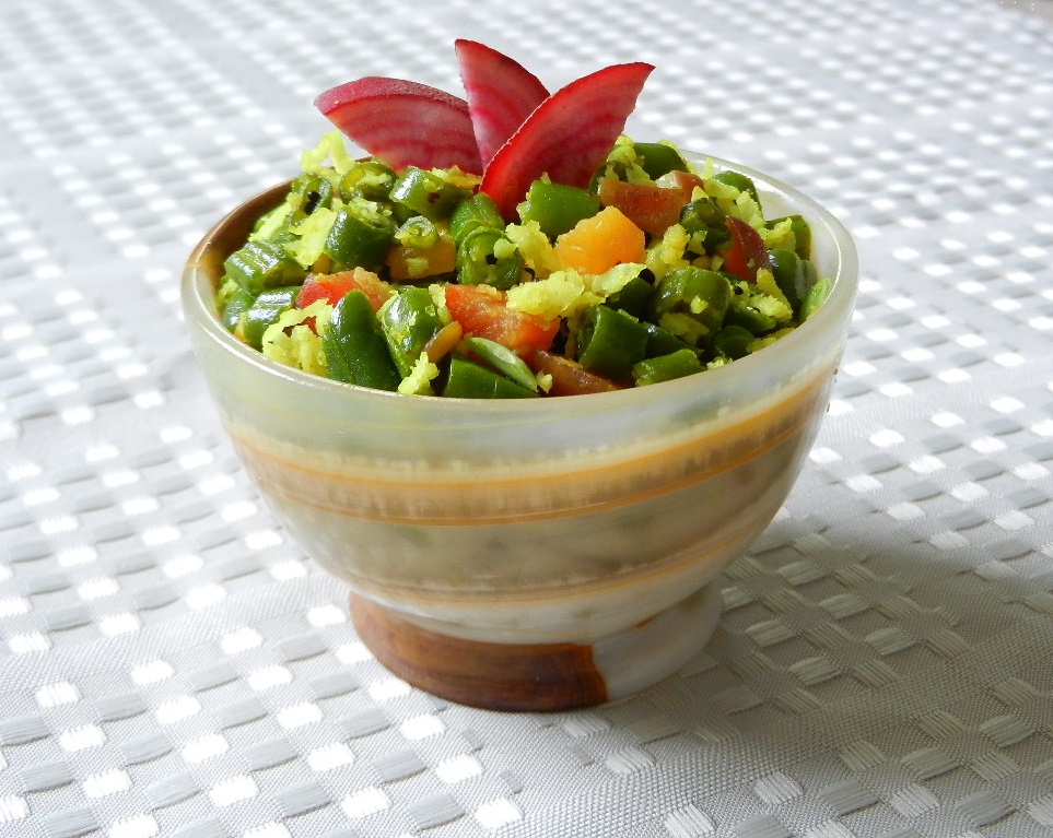 Sizzling Indian Recipes.....: Kerala Thoran with Green beans & Chioggia ...