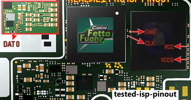 RealMe 2 PRO RMX1805 EMMC ISP Pinout Download for flashing and unlocking