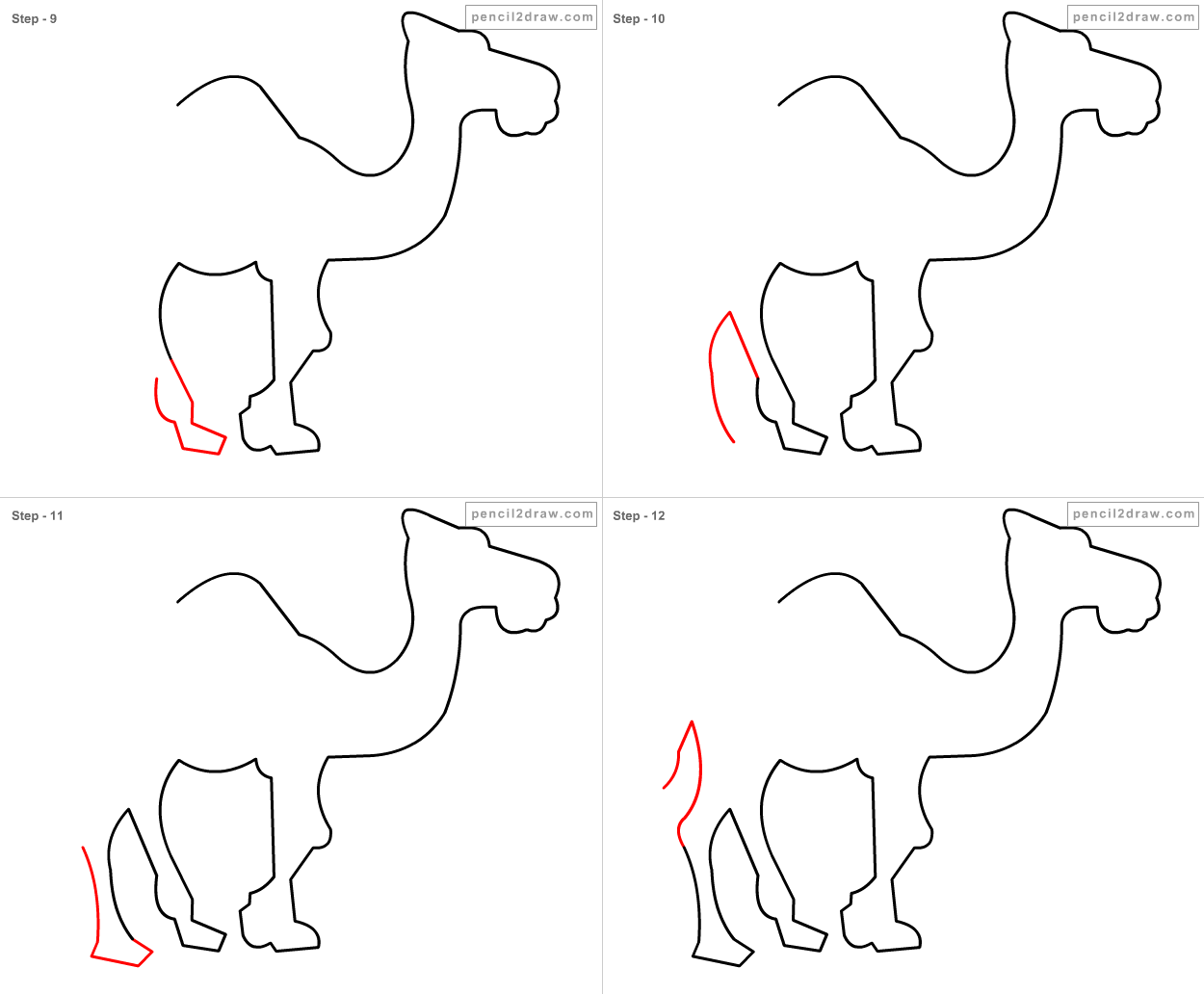 Fpencil: How to draw Cartoon camel step by step