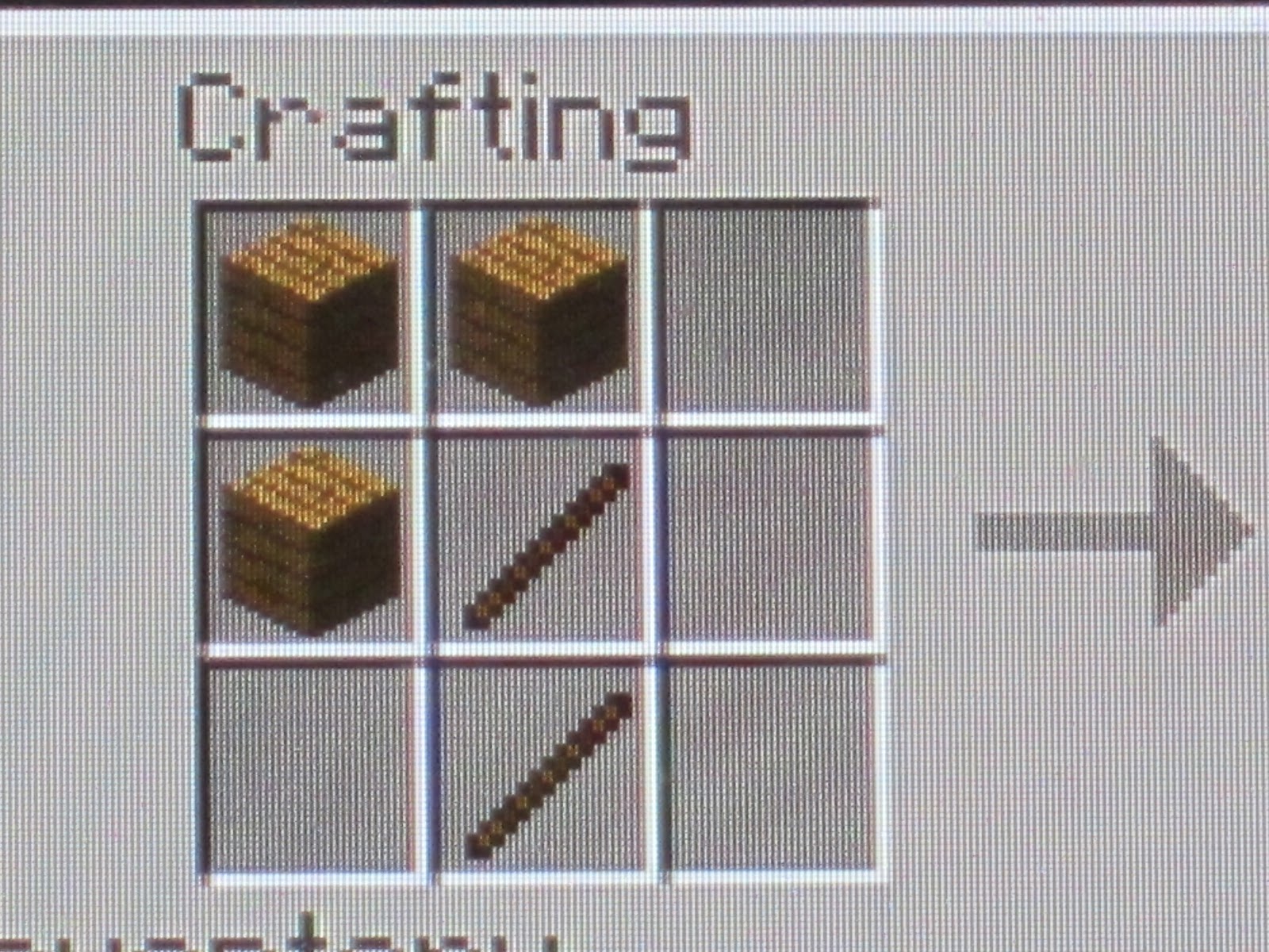 MINECRAFT- how to craft items and blocks: how to craft a axe